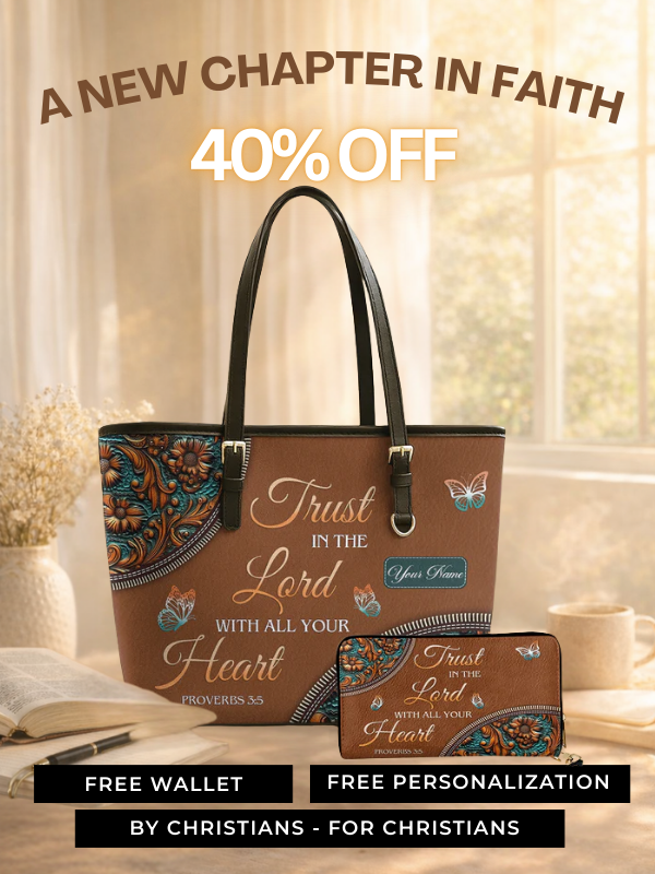 Faithful Guidance - Leather Tote Bag – Glory of Faith